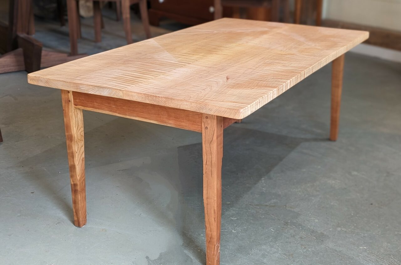 Curly Maple Coffee Table — SOLD - Rockledge Farm Woodworks